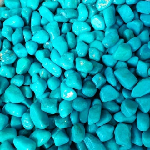 Free Next Day Delivery | Decorative Sky Blue Medium Pebbles - 1 Kg