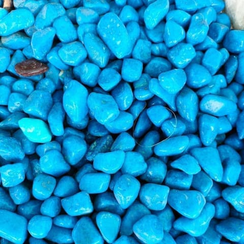 Free Next Day Delivery | Decorative Blue Medium Pebbles - 500 Gm