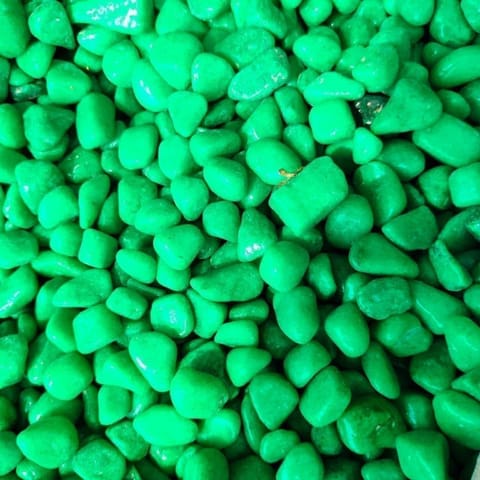 Free Next Day Delivery | Decorative Green Medium Pebbles - 500 Gm