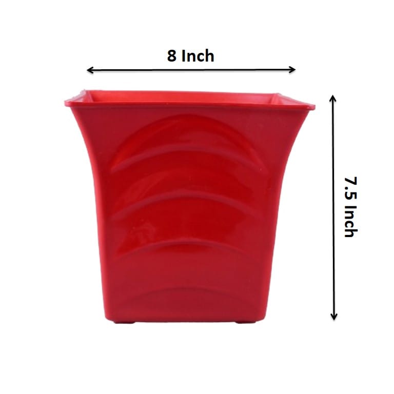 Free Next Day Delivery | Set of 06 - 08 Inch Red Premium Pragati Square ...