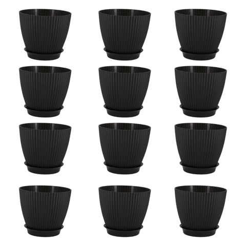 Free Next Day Delivery | Grand Pot 7-Inch Round Flower Pots with Tray
