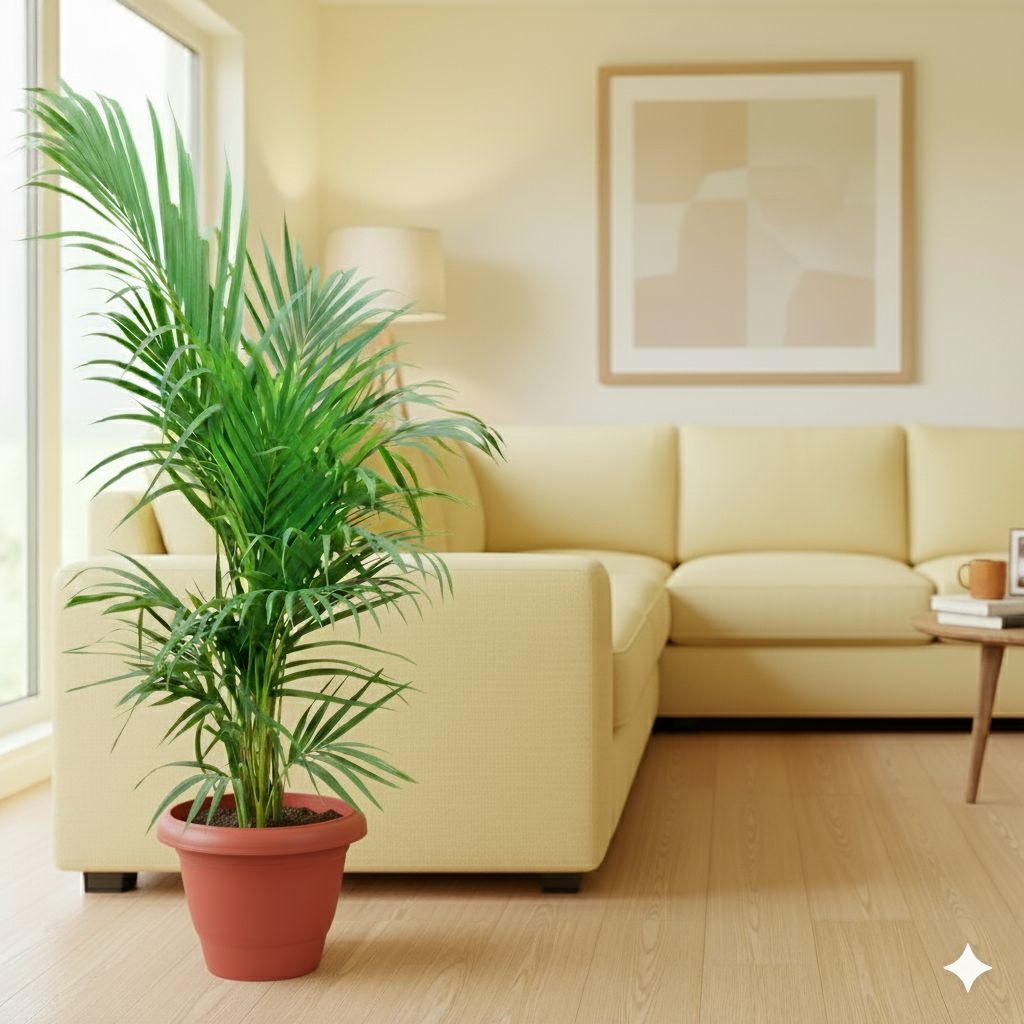 Free Next Day Delivery | Areca L (2-3 Ft) in 8 Inch Terracotta Red ...